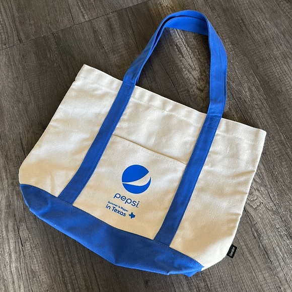 Gemline | Bags | Pepsi Logo Tote Bag Natura Canvas | Poshmark